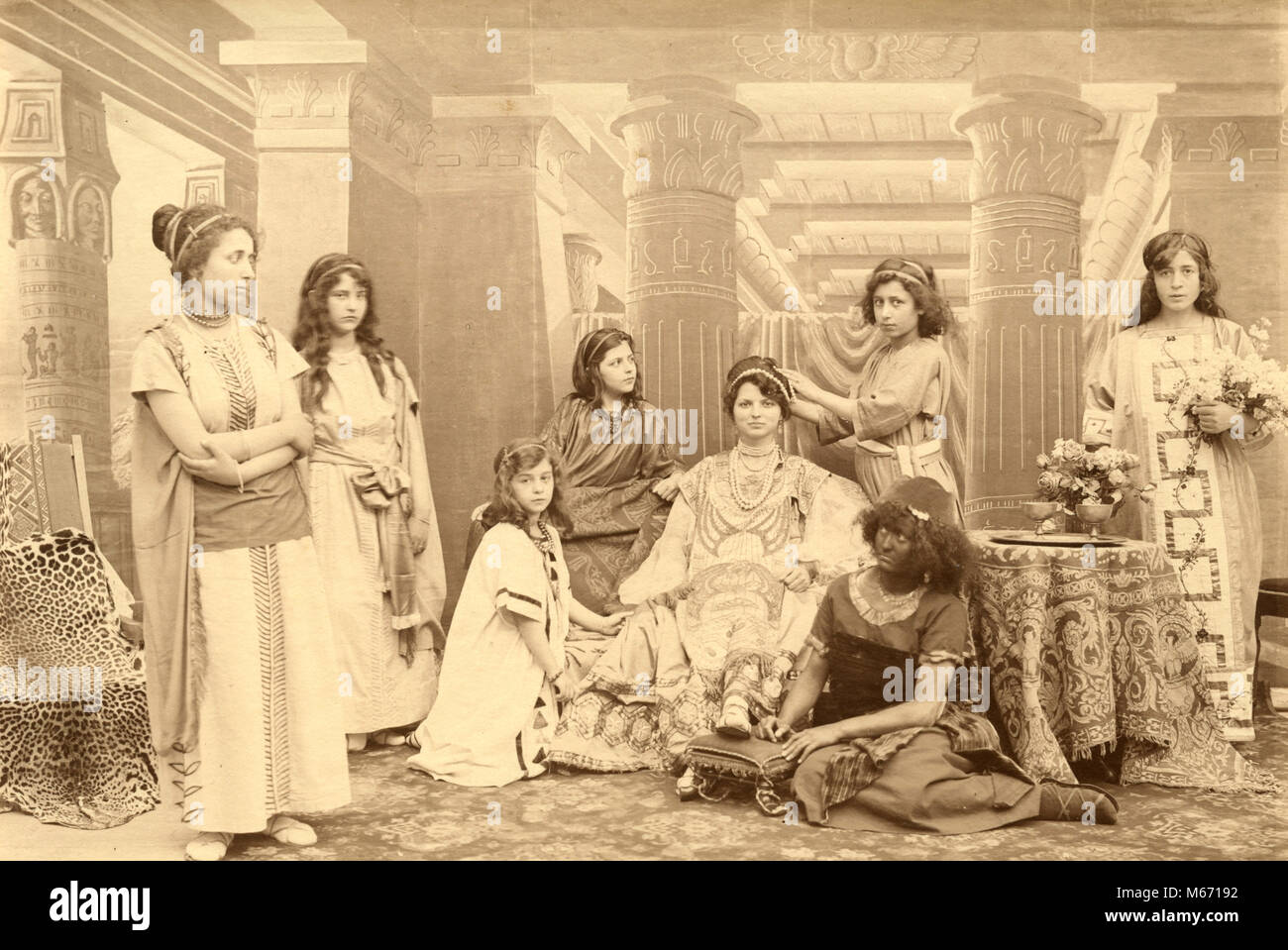 Actors staging at theatre, Italy 1880s Stock Photo - Alamy