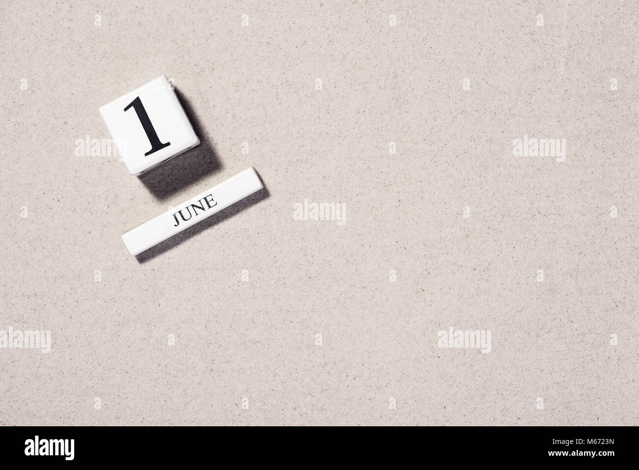 June 1st. Image of june 1 wooden color calendar on white background ...