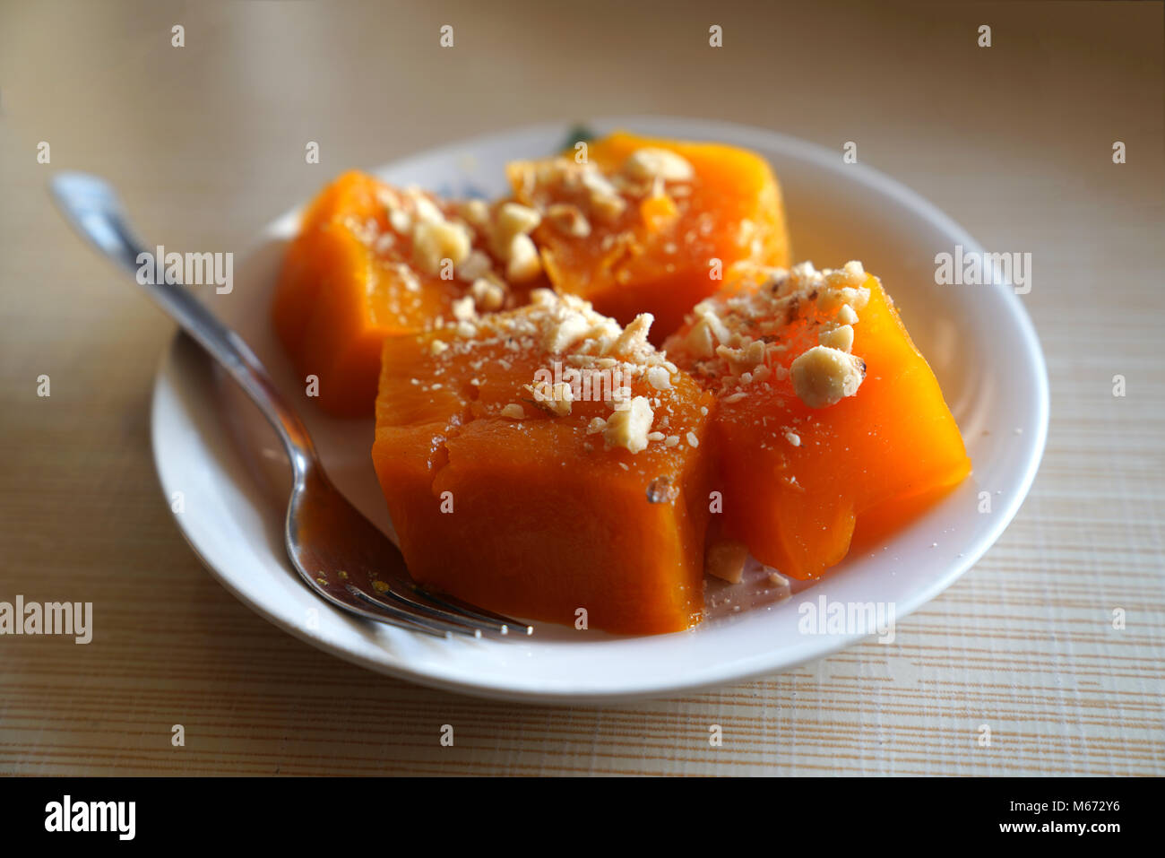 Traditional Turkish pumpkin dessert called kabak tatlisi Stock Photo ...