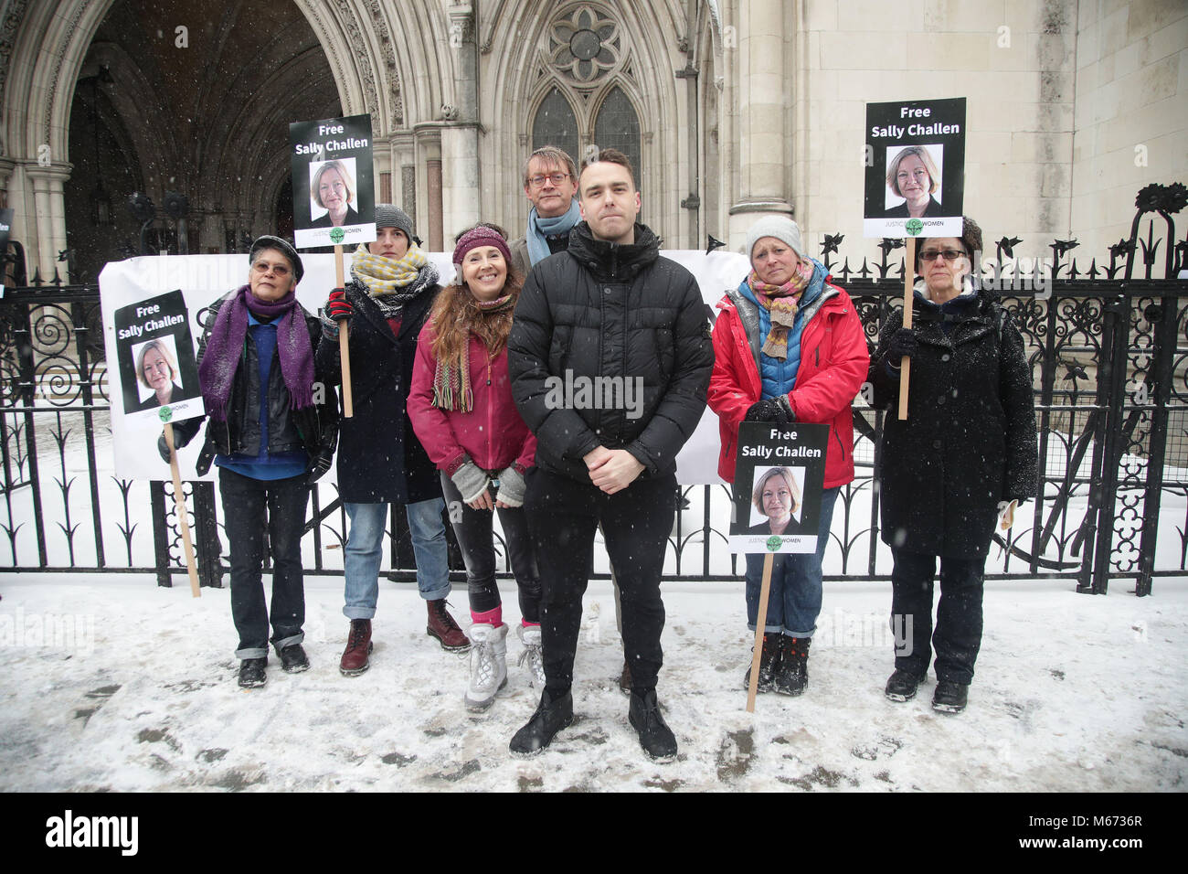 Georgina Challen's son, David Challen (centre) with members of Justice ...