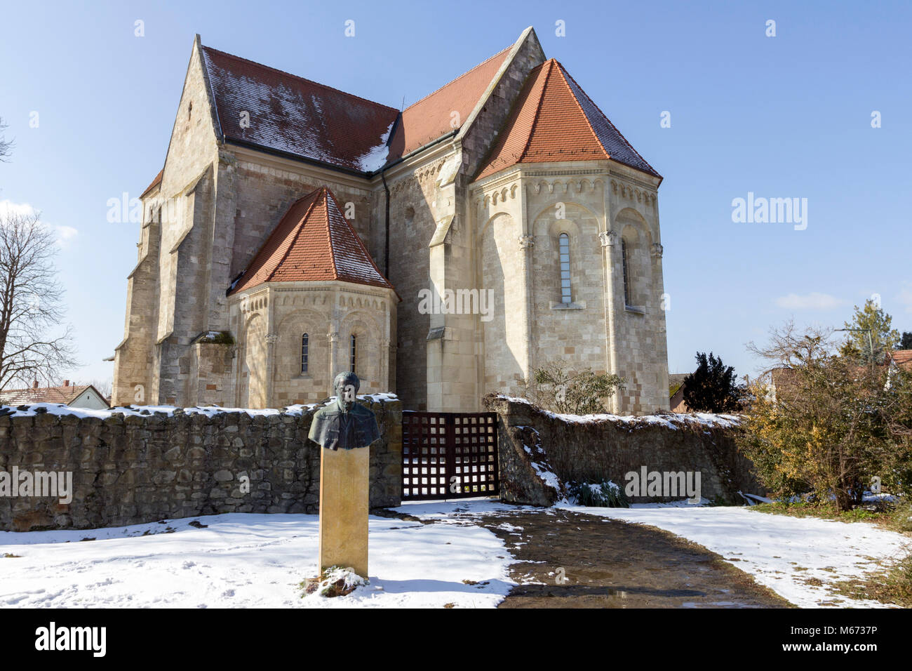 The Romanesque monastery church of Ocsa, Hungary Stock Photo - Alamy