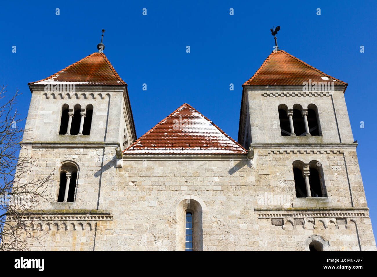 The Romanesque monastery church of Ocsa, Hungary Stock Photo - Alamy