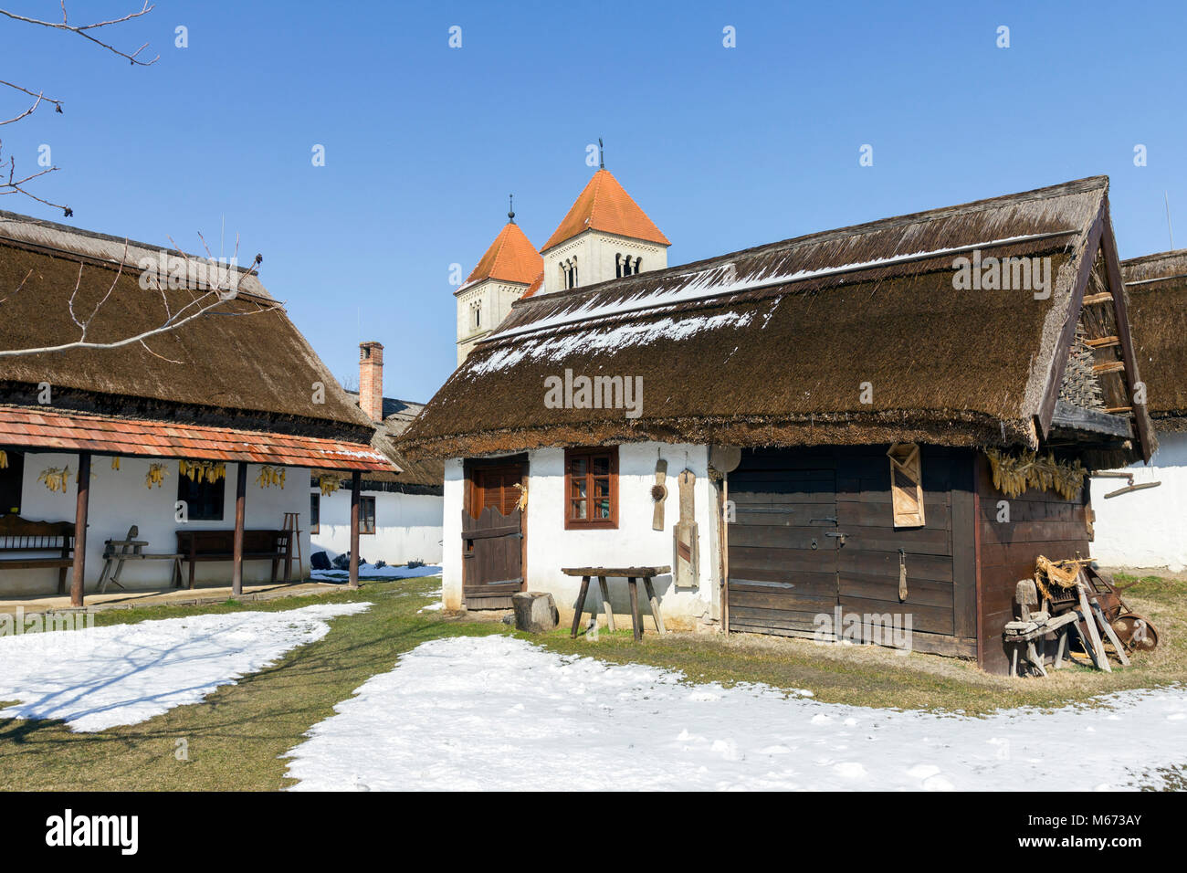 Traditional village houses in Ocsa, Hungary Stock Photo - Alamy