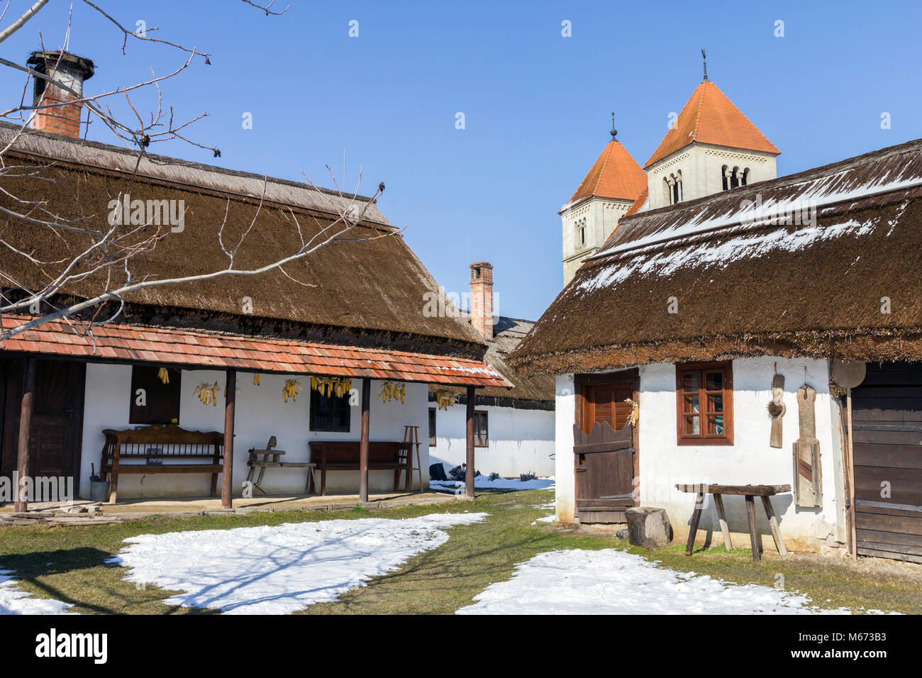 Traditional village houses in Ocsa, Hungary Stock Photo - Alamy