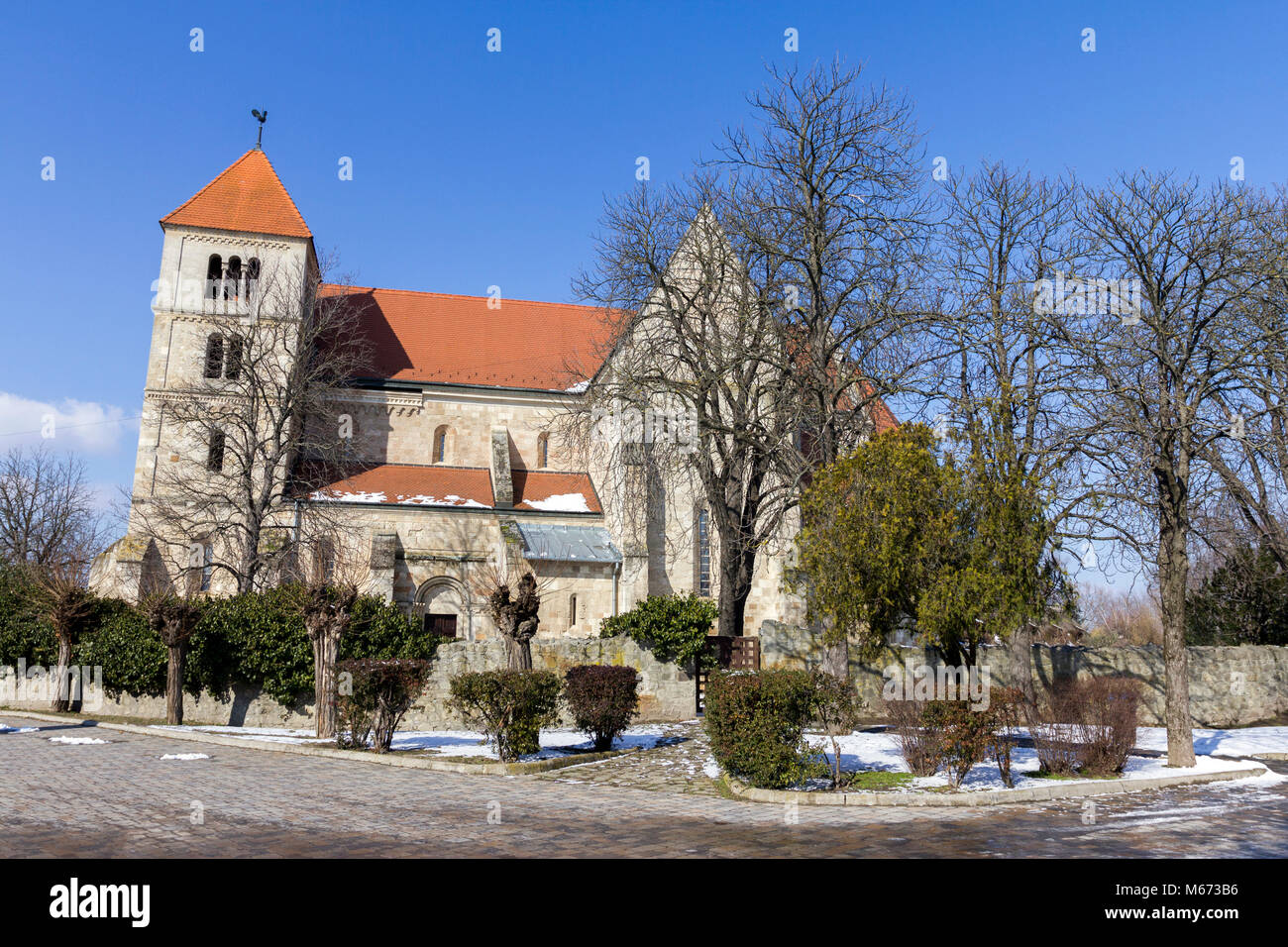 The Romanesque monastery church of Ocsa, Hungary Stock Photo - Alamy