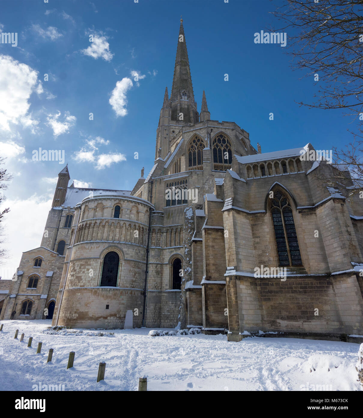 Winter Norwich Cathedral Snow High Resolution Stock Photography and ...