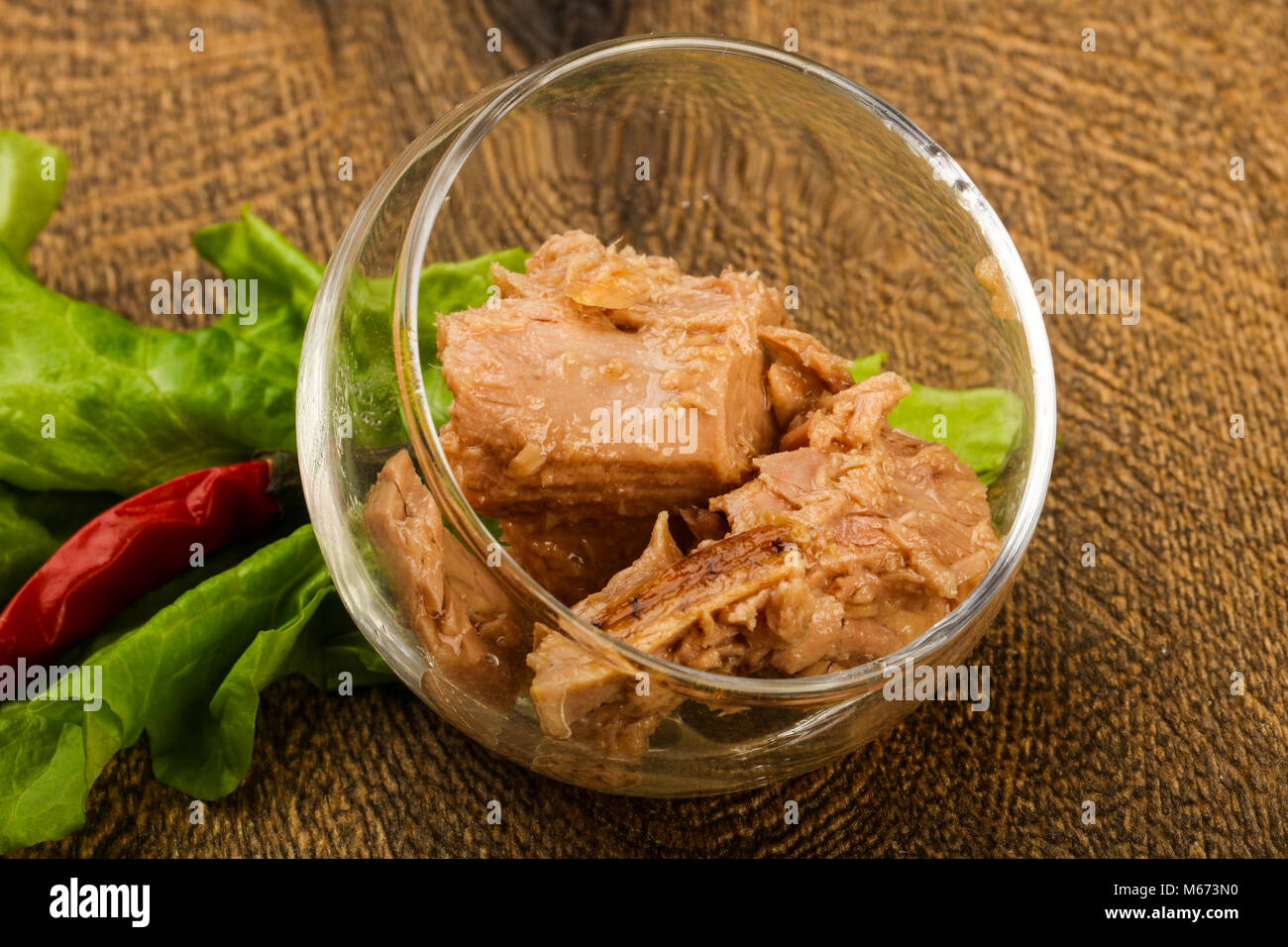 Canned tuna fish in the bowl ready for cooking Stock Photo - Alamy