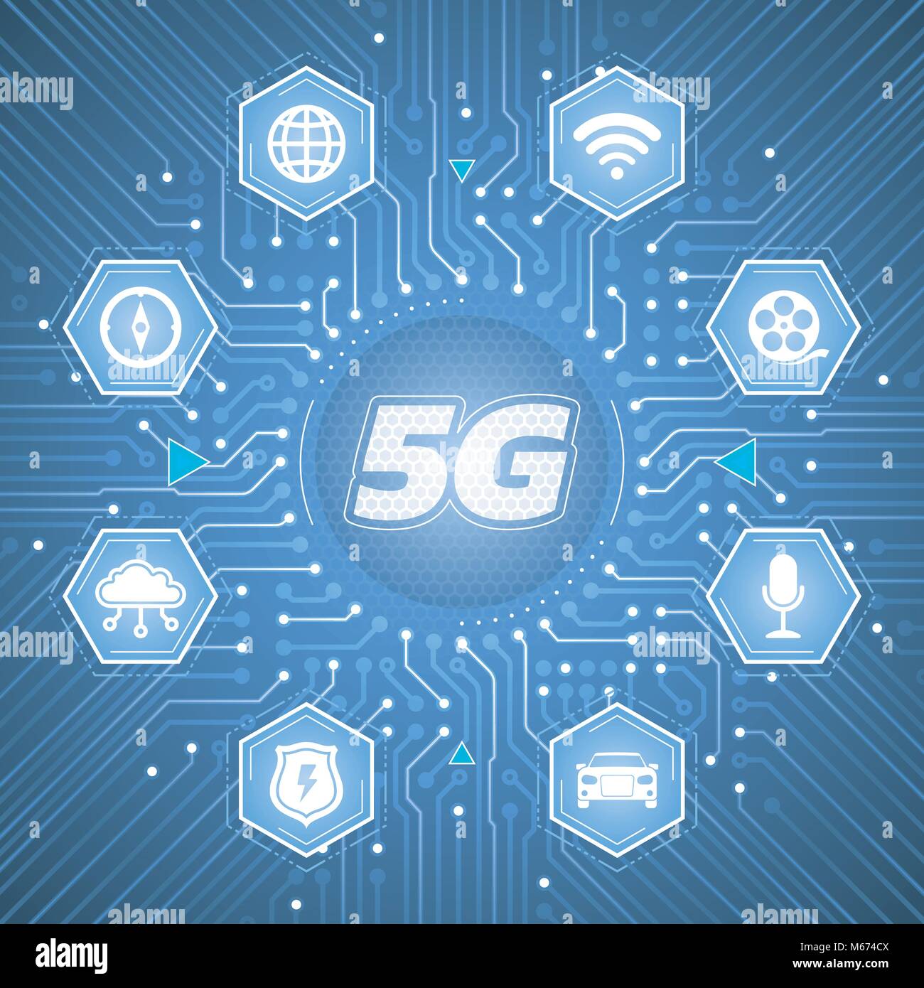5G - 5th Generation Wireless Systems Stock Vector Image & Art - Alamy