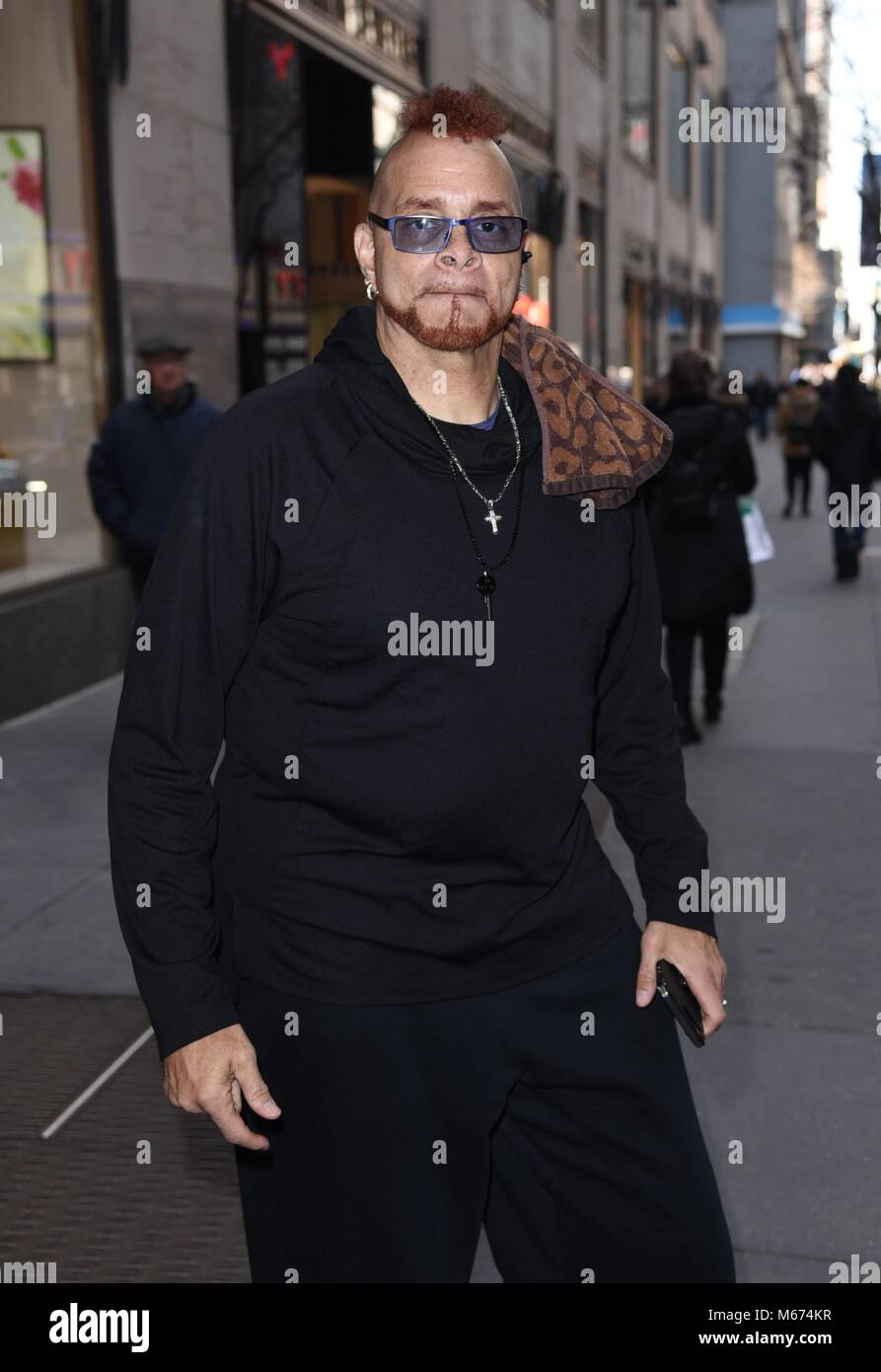 New York, NY, USA. 28th Feb, 2018. Sinbad, seen at New York Live out ...