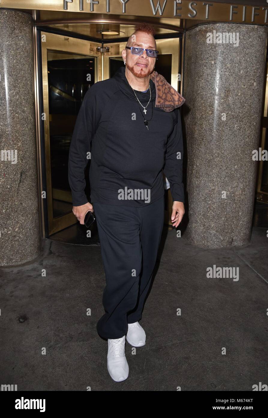 New York, NY, USA. 28th Feb, 2018. Sinbad, seen at New York Live out ...