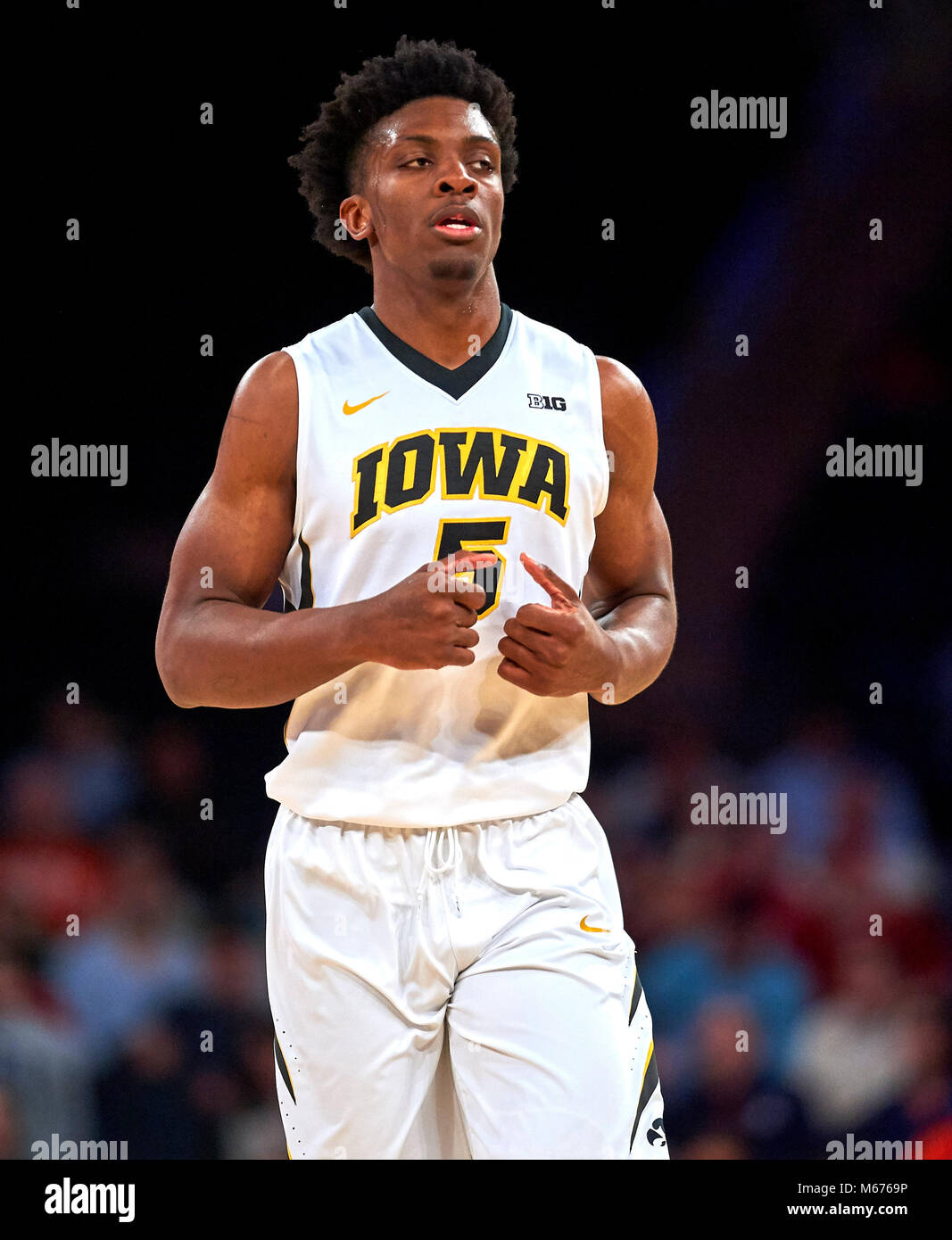 New York, New York, USA. 28th Feb, 2018. Iowa Hawkeyes forward Tyler ...