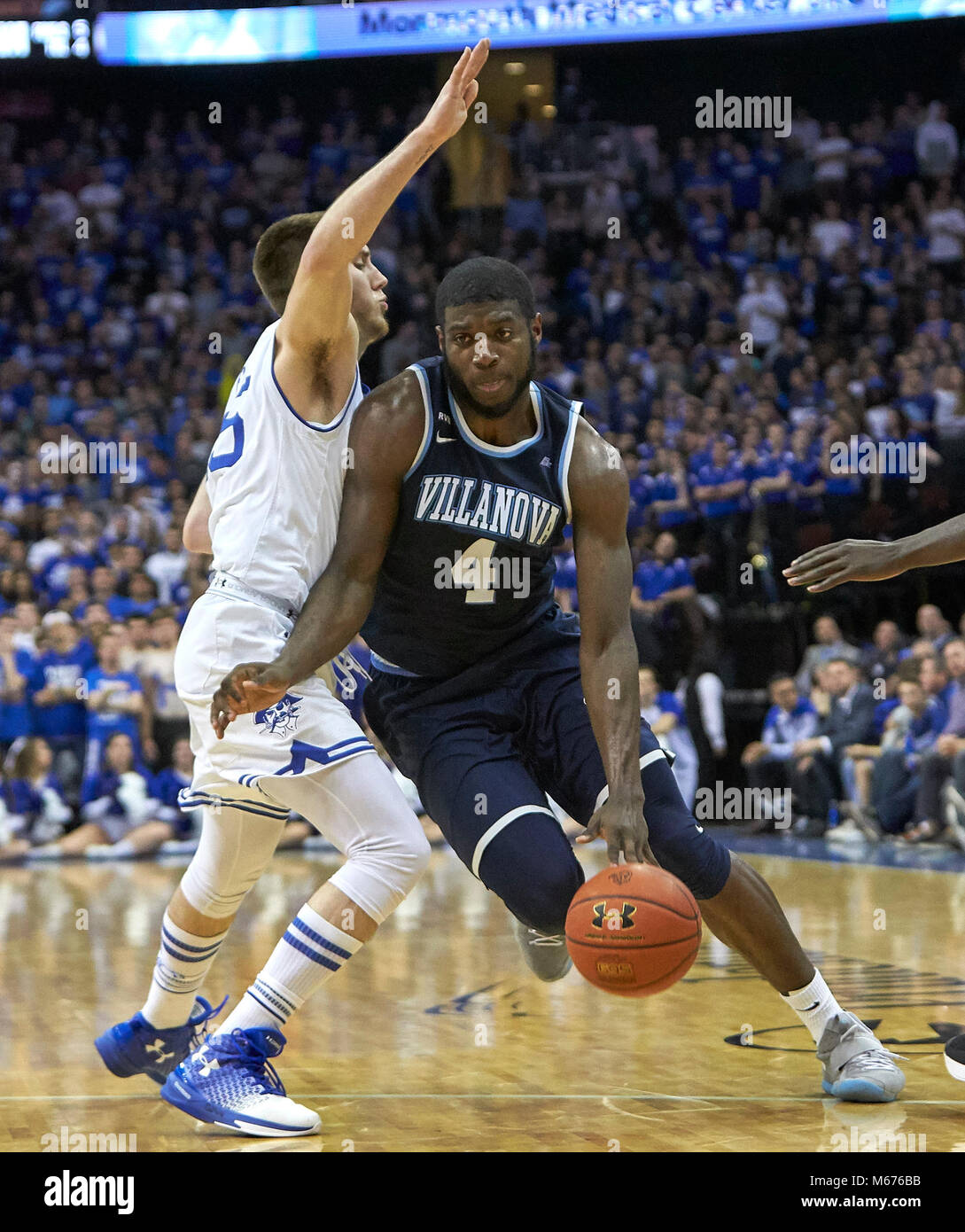 Newark, New Jersey, USA. 1st Mar, 2018. Villanova Wildcats forward Eric ...