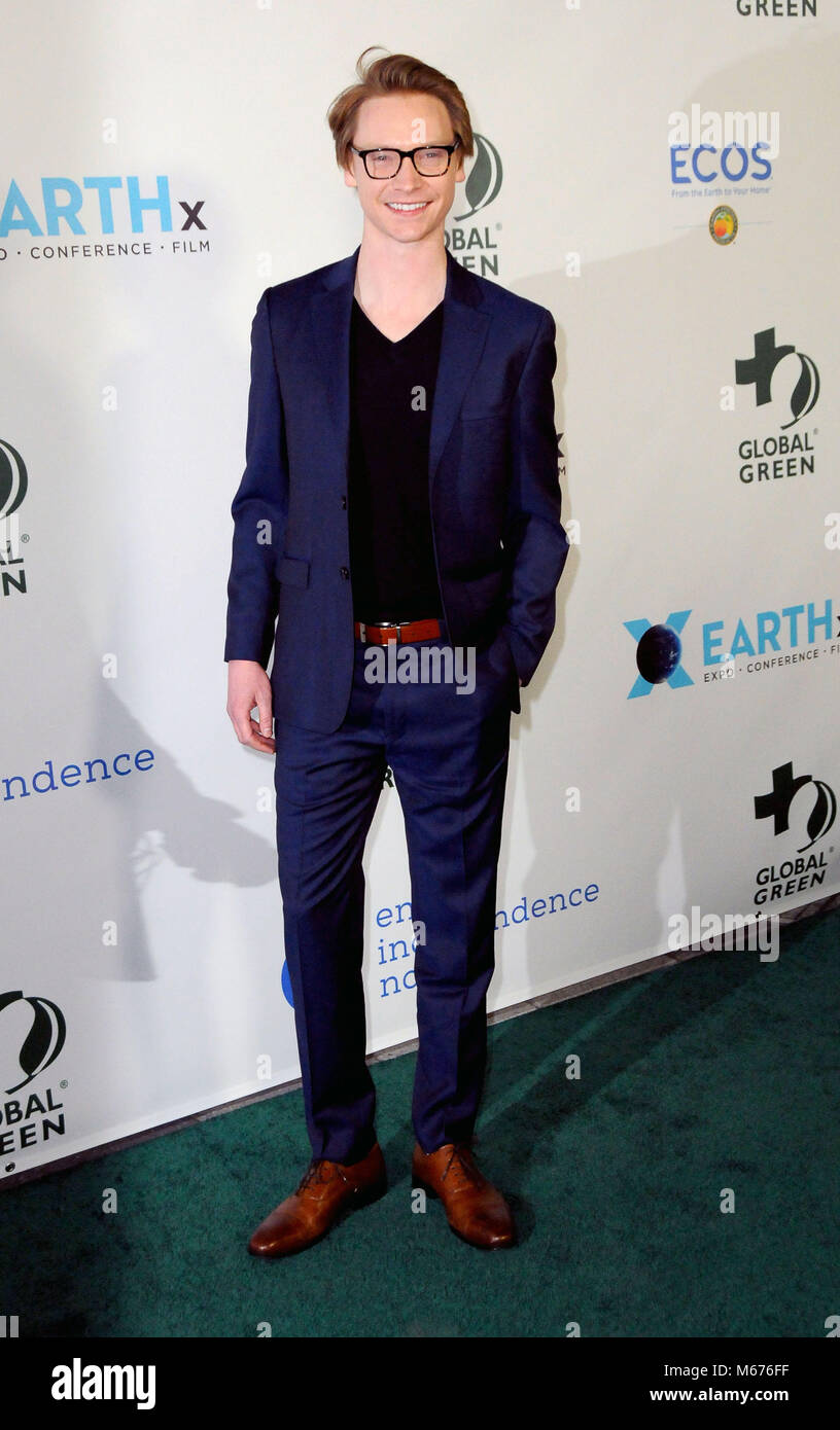 Los Angeles, USA. 28th Feb, 2018. Actor Calum Worthy attends the 15th ...