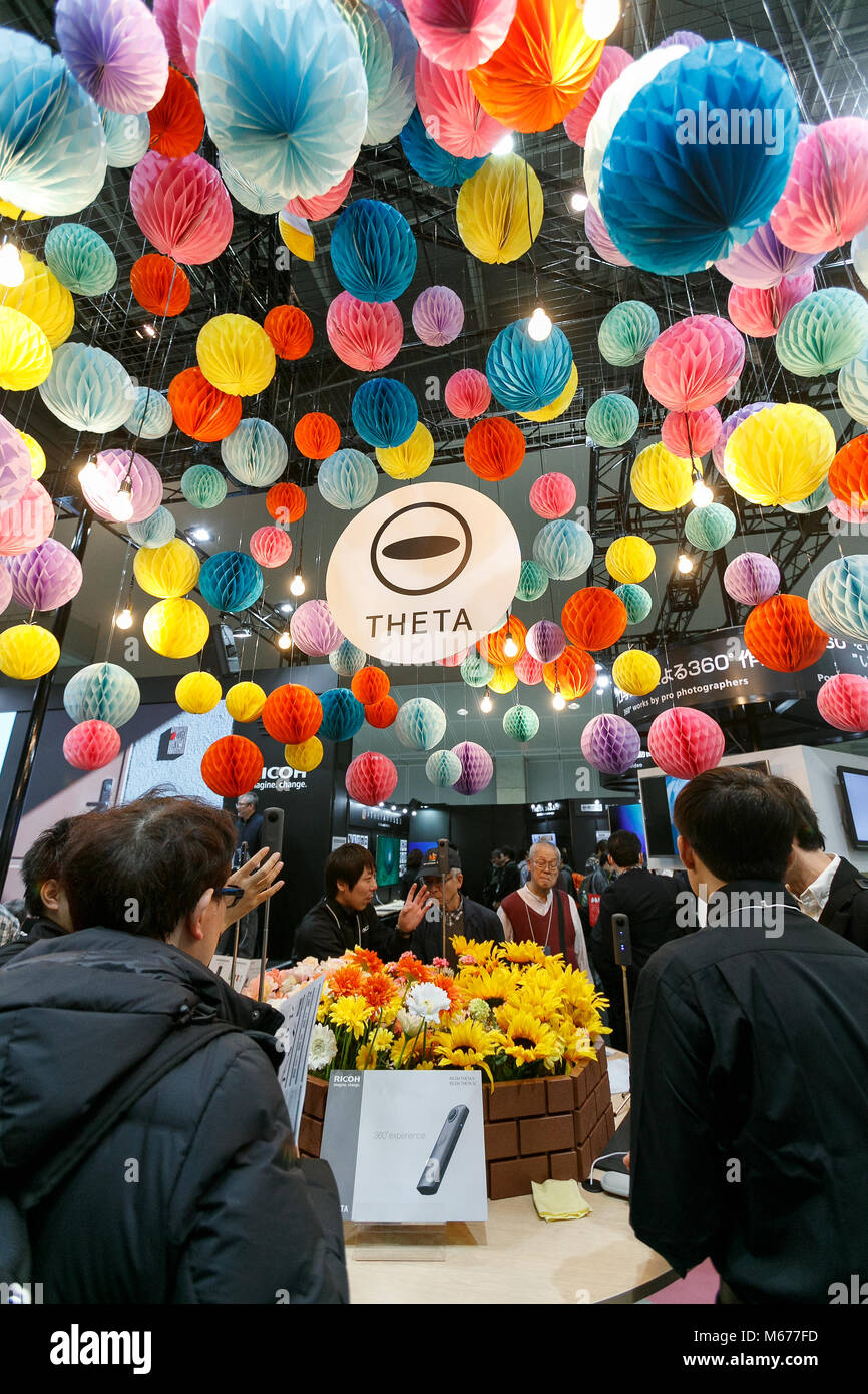 Yokohama, Japan. 1st Mar, 2018. Visitors gather at the CP Camera ...