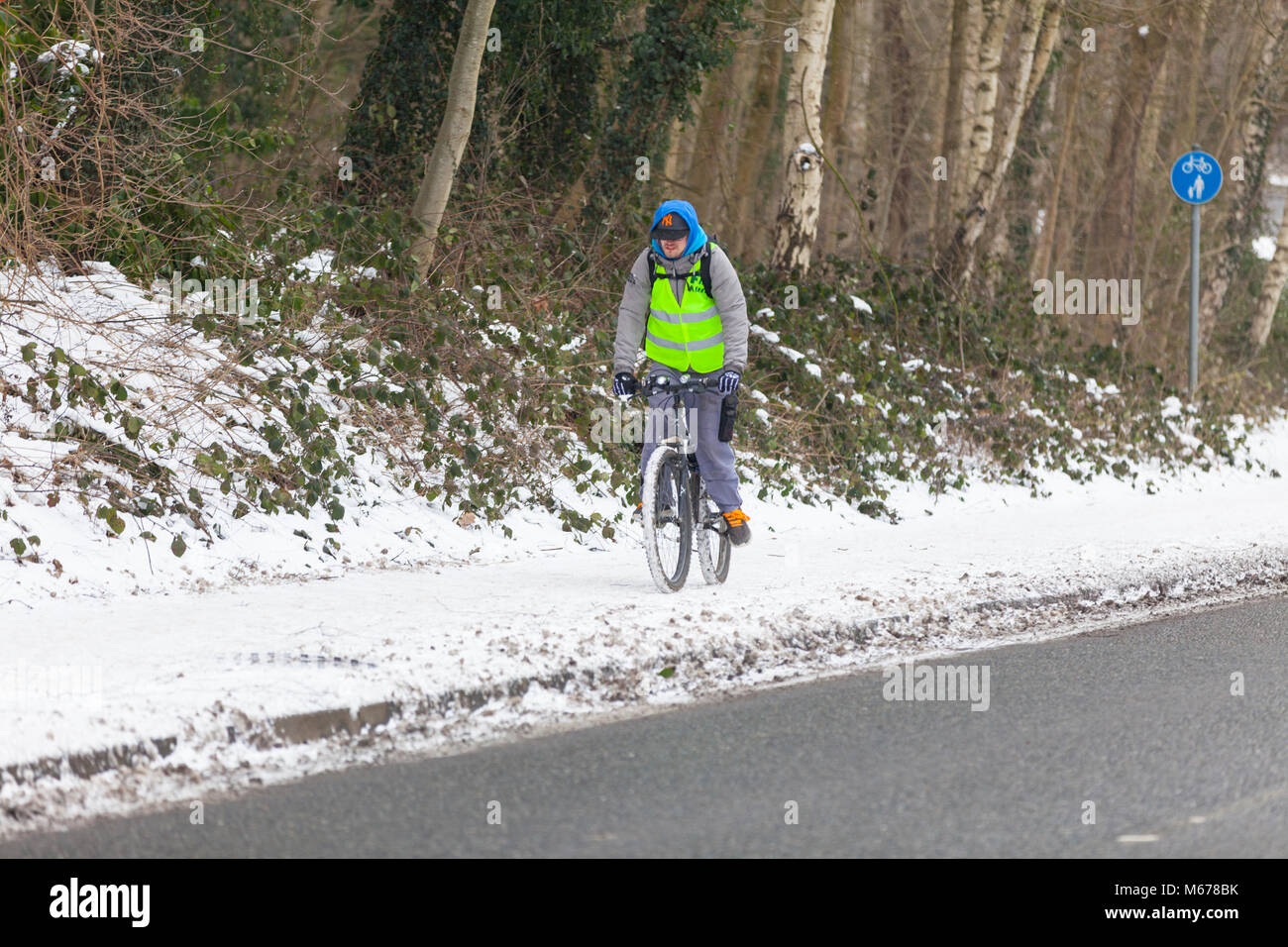 Ashford, Kent, UK. 1st Mar, 2018. UK Weather: Beast from the East. A ...