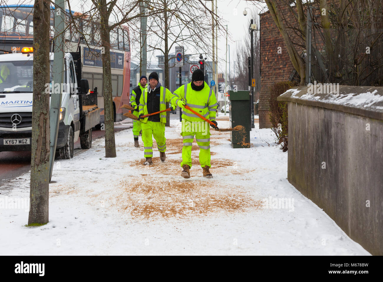 Ashford, Kent, UK. 1st Mar, 2018. UK Weather: Beast from the East. A ...