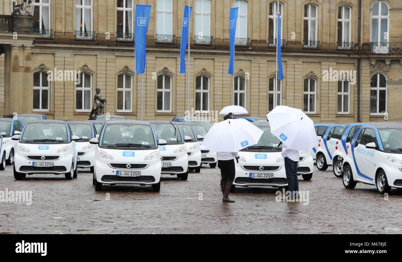 Electric cars are visible during the presentation of the - according to ...