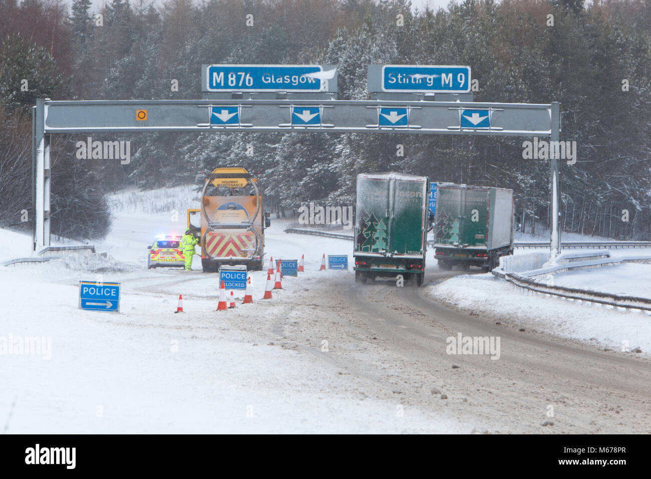 M876 motorway hi-res stock photography and images - Alamy