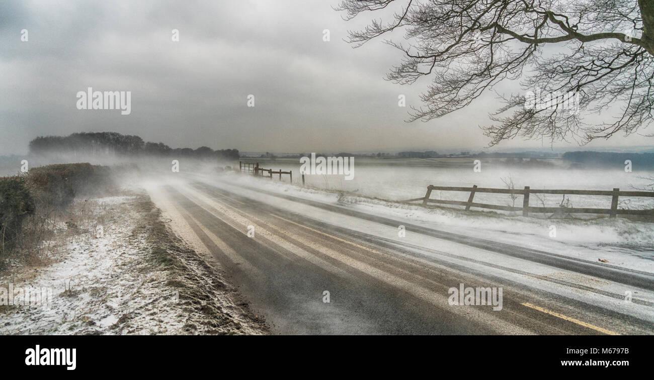 Cotswolds, UK. 1st Mar, 2018. UK Weather: Beast from the East reaches ...