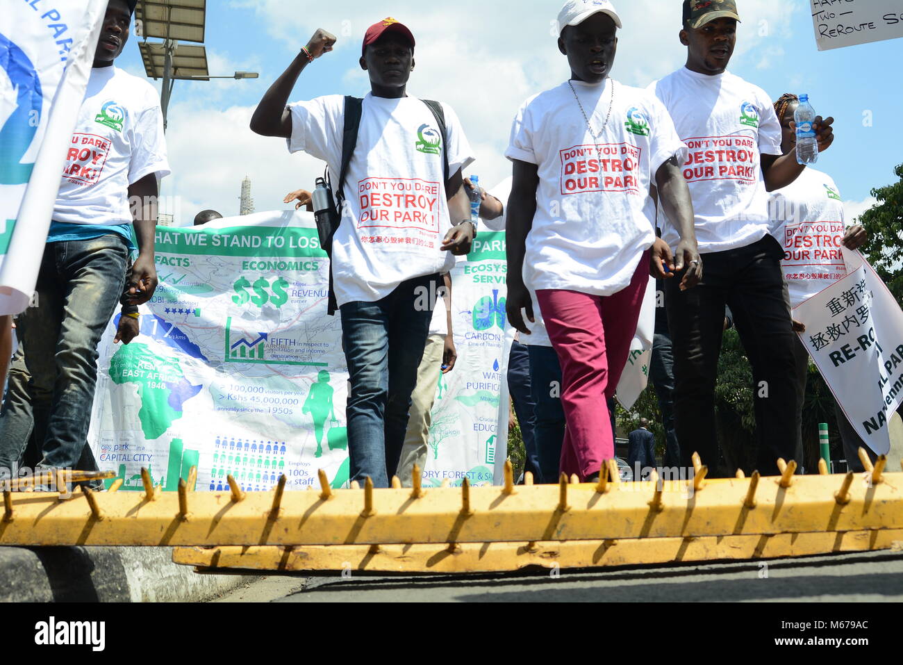 Nairobi, Nairobi, Kenya. 1st Mar, 2018. Protesters are seen along ...