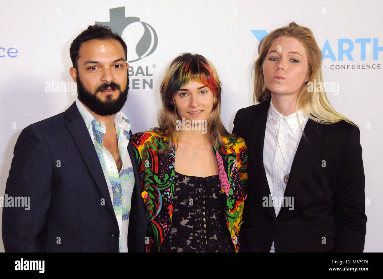 Los Angeles, USA. 28th Feb, 2018. (L-R) Singers/musicians Eduardo ...