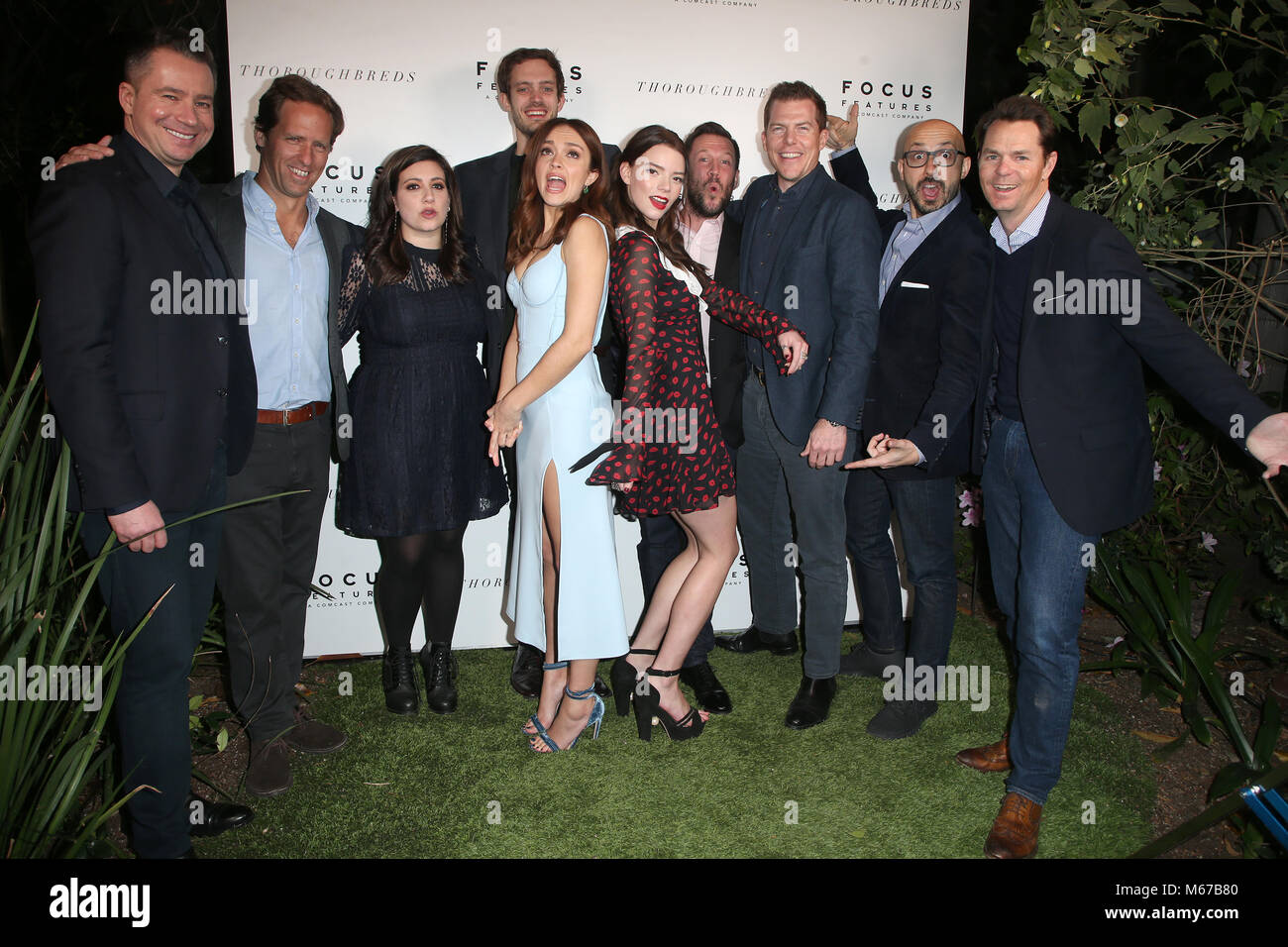 West Hollywood, Ca. 28th Feb, 2018. Nat Faxon, Alex Saks, Olivia Cooke ...