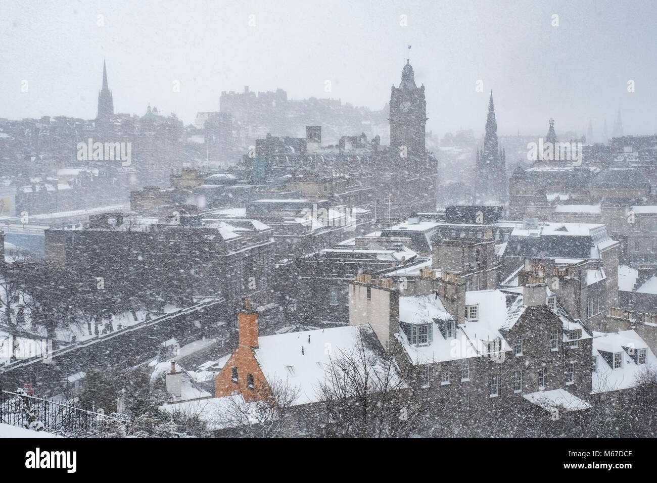 Edinburgh, Scotland, United Kingdom, 1 March, 2018. Heavy snowfalls ...