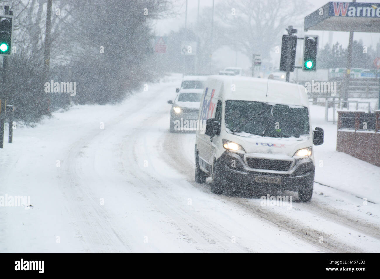 The so called "Beast from the east" blows into the south west of the UK ...