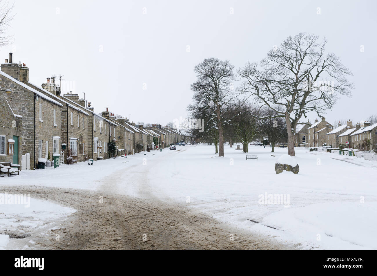 East Witton in North Yorkshire in the snow Stock Photo - Alamy