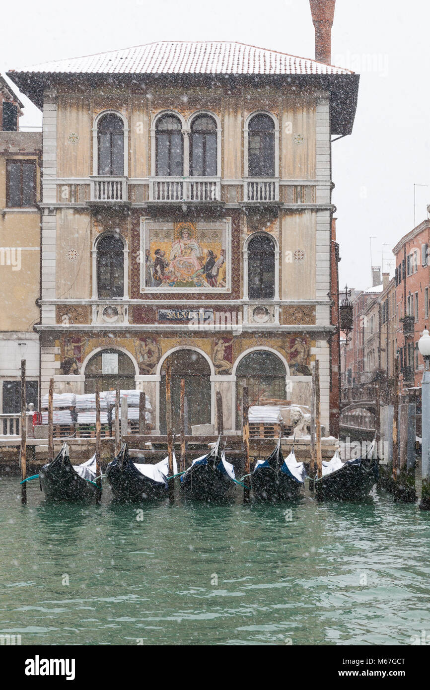 Venice, Veneto, Italy 1st March 2018. Bad weather in Venice today with ...