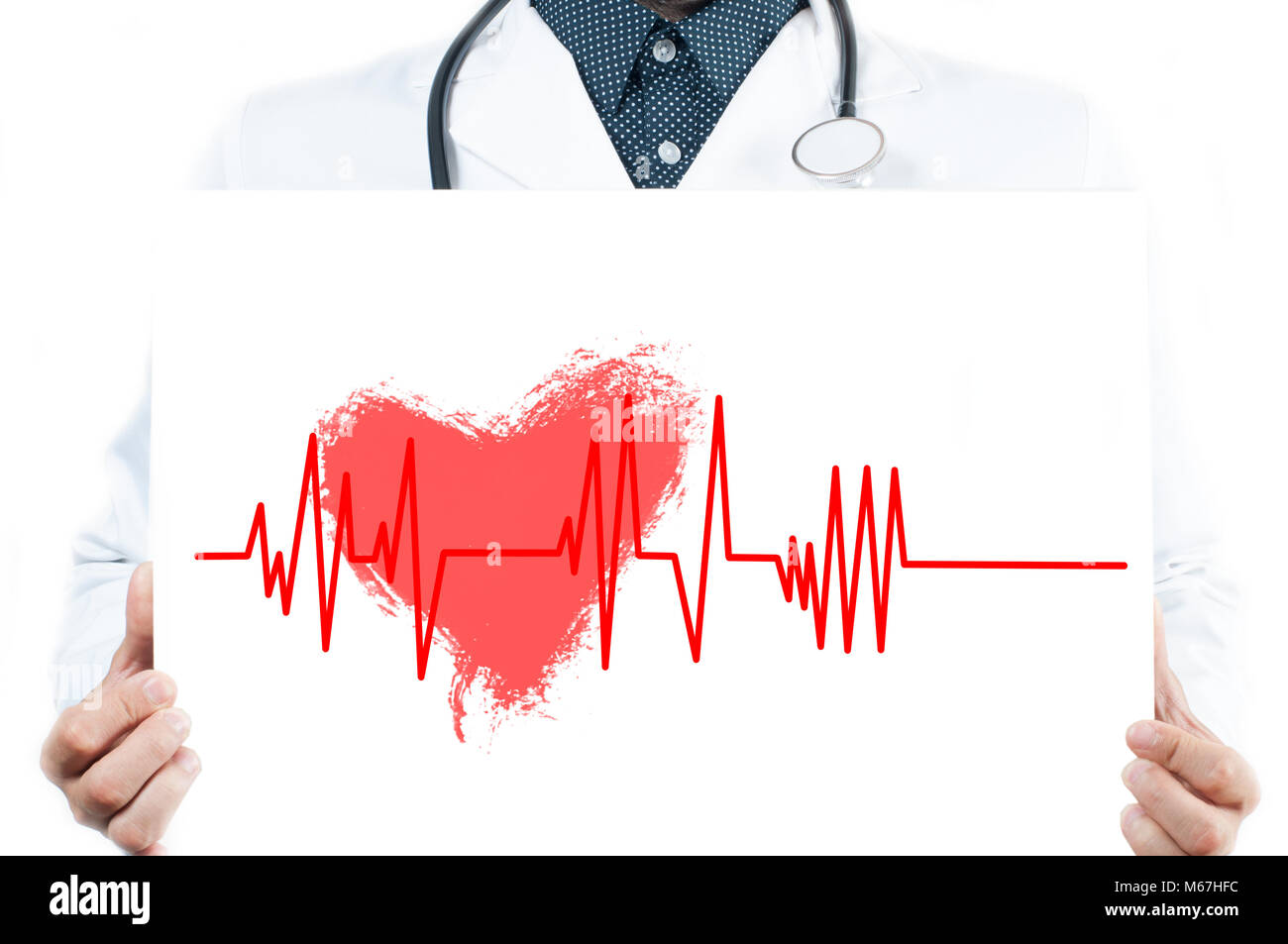 Male Doctor is showing heart shape. Medical Insurance Concept Stock ...