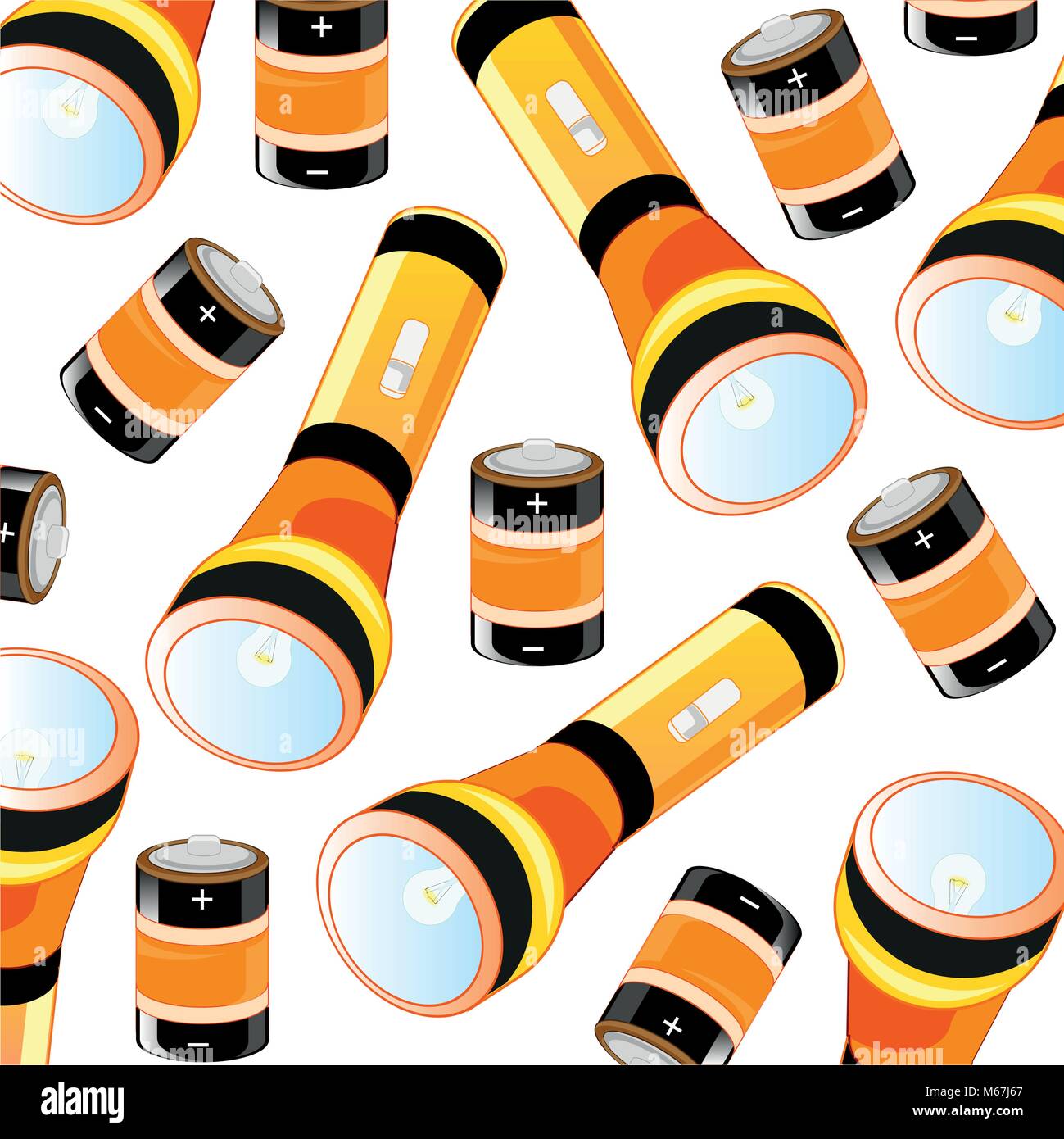 Flash-light and battery pattern Stock Vector Image & Art - Alamy