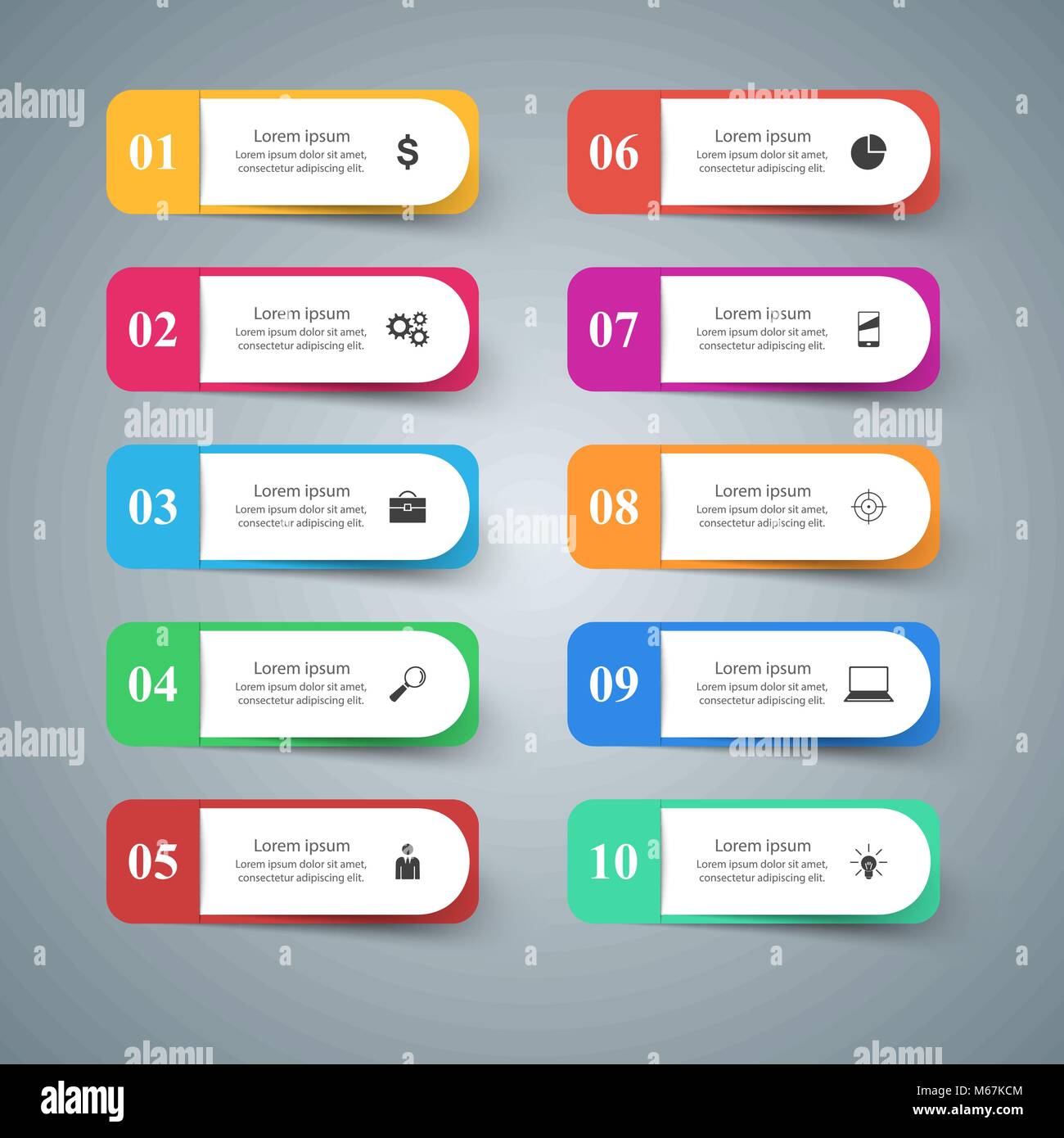 Infographic design. List of 10 items Stock Vector Image & Art - Alamy