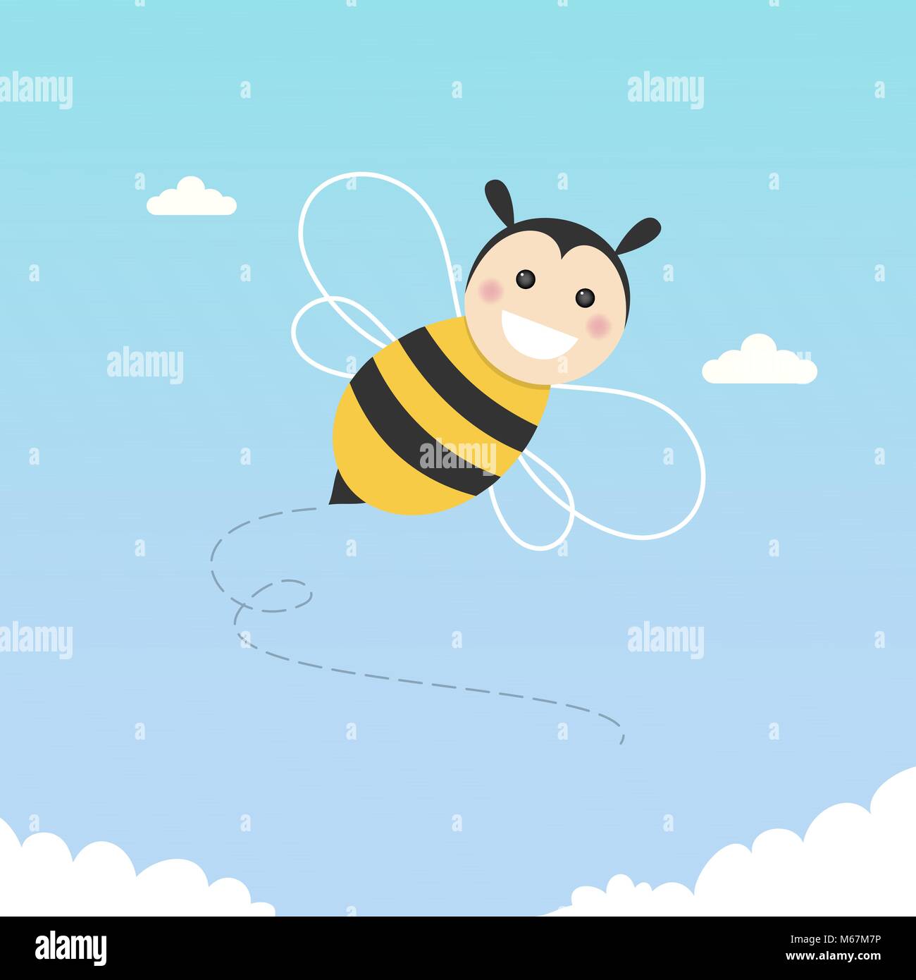 Busy bee illustration hi-res stock photography and images - Alamy