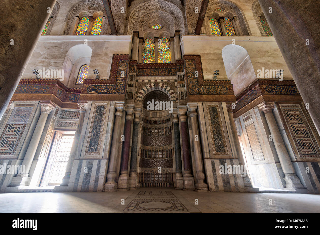 Cairo, Egypt - February 3, 2018: Mausoleum of Sultan Qalawun with ...