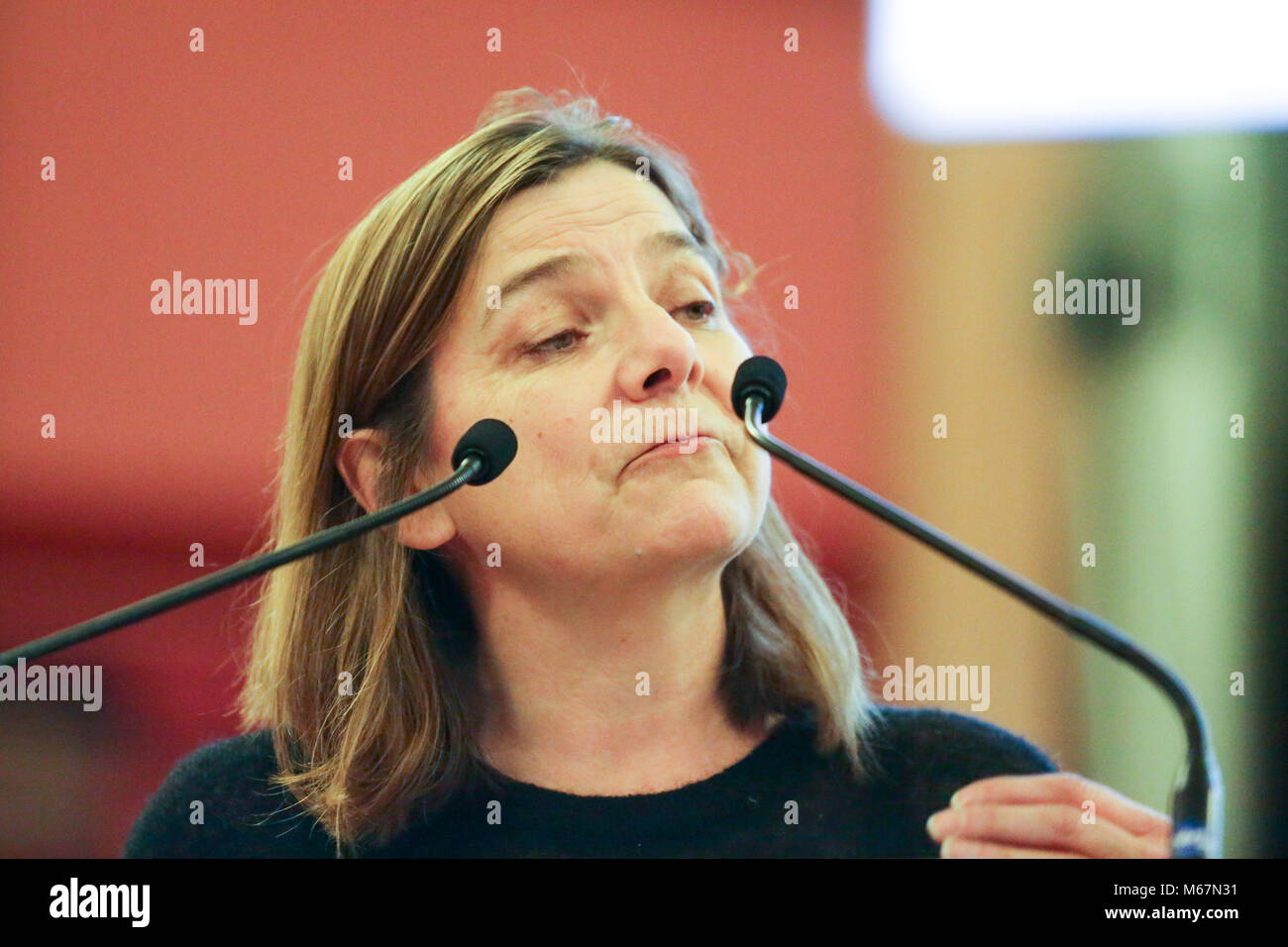 Sally Hunt, UCU General Secretary, speaks at the UCU Central Hall rally ...