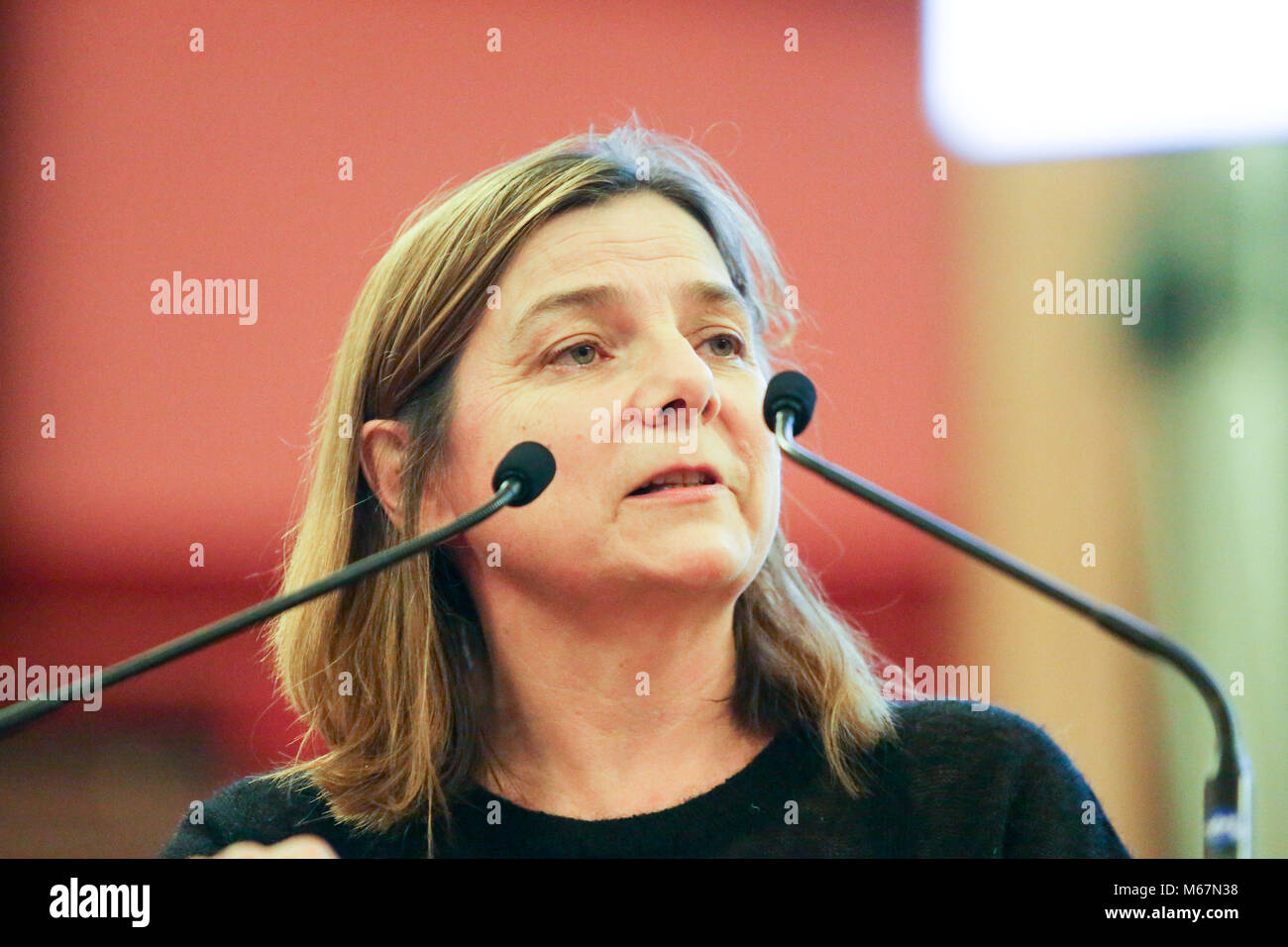 Sally Hunt, UCU General Secretary, speaks at the UCU Central Hall rally ...