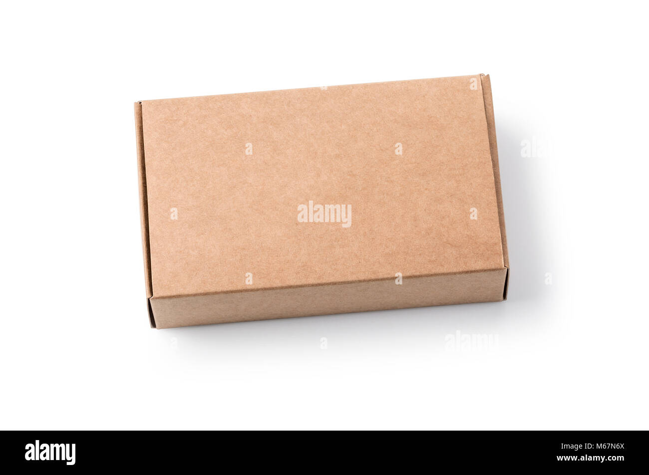 Blank paper box package isolated on white with clipping path Stock ...