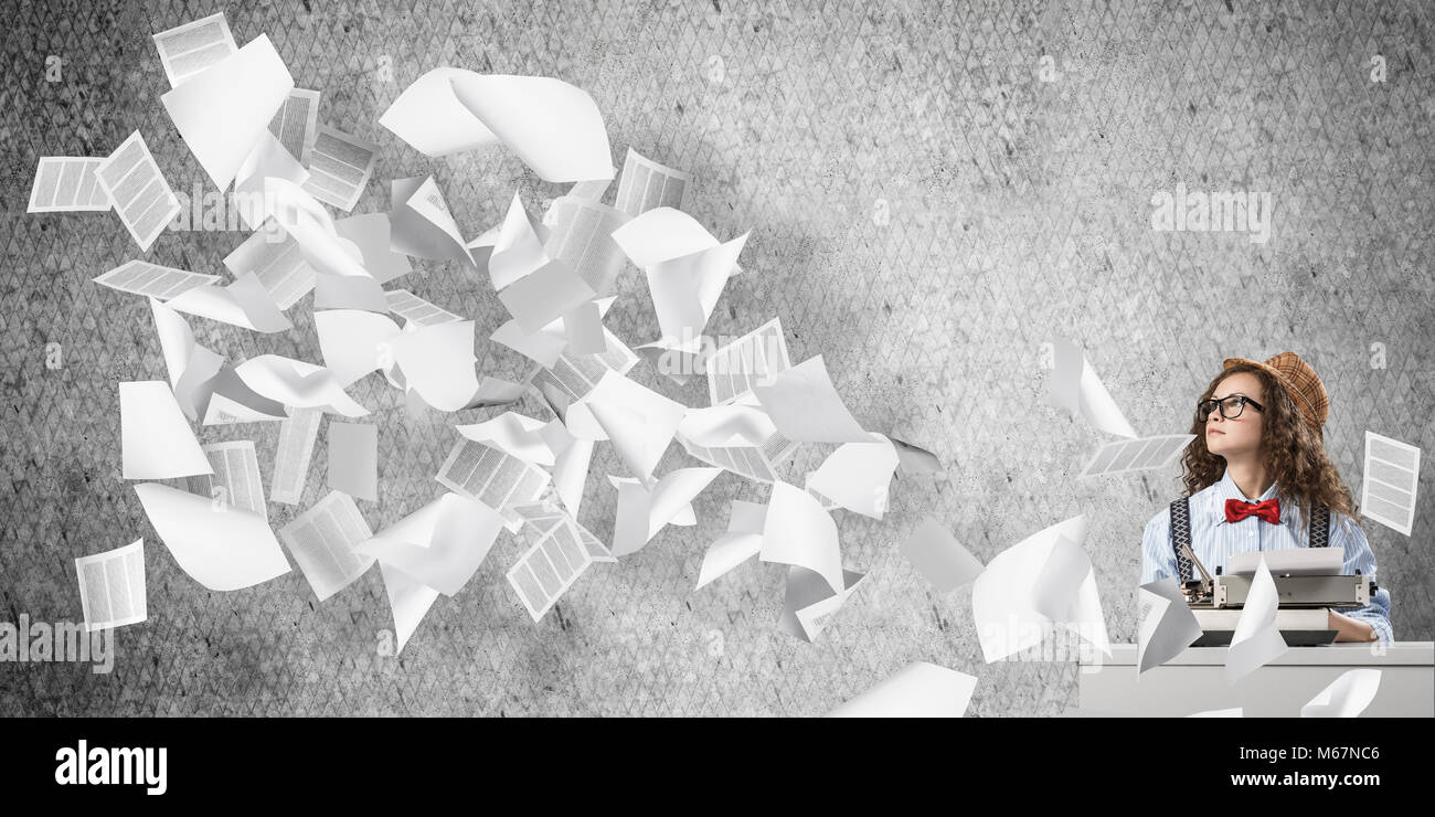 Creative inspiration of young female writer Stock Photo - Alamy