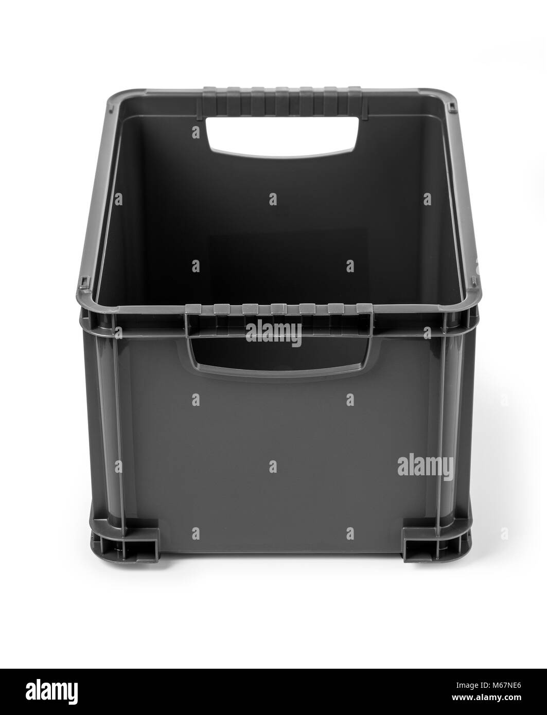 black plastic box isolated on white with clipping path Stock Photo - Alamy