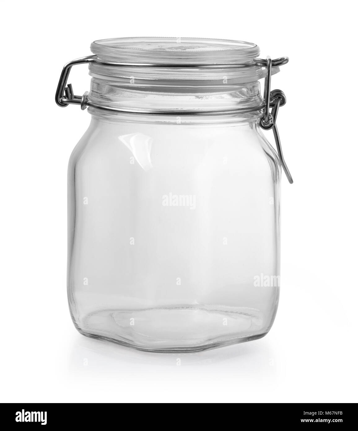 glass jar isolated on white with clipping path Stock Photo - Alamy