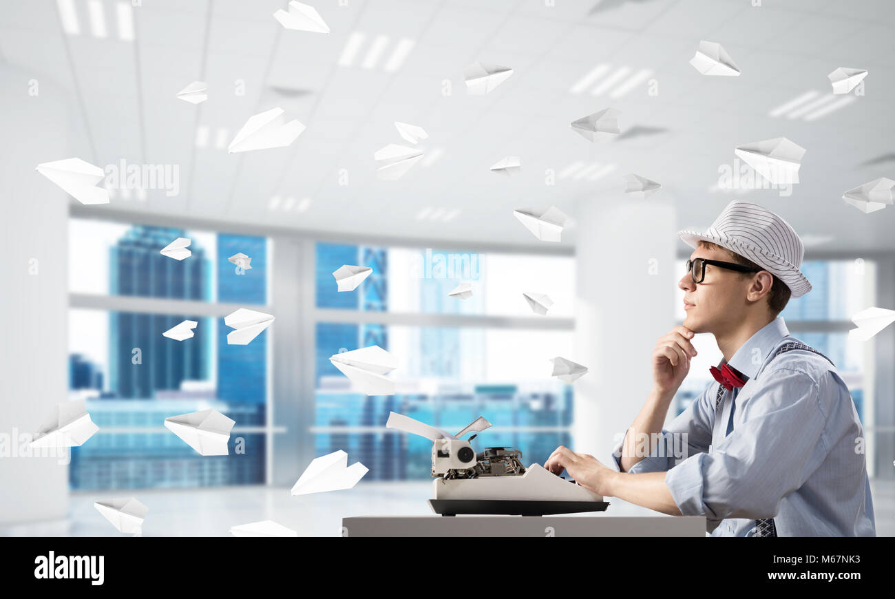 Creative inspiration of young writer Stock Photo - Alamy