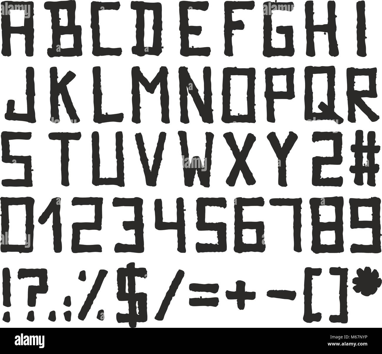 Marker Alphabet Block Style Stock Vector Image & Art - Alamy