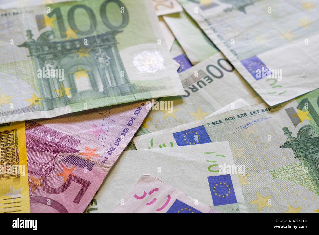 Paper euro money banknotes,euro background Stock Photo - Alamy