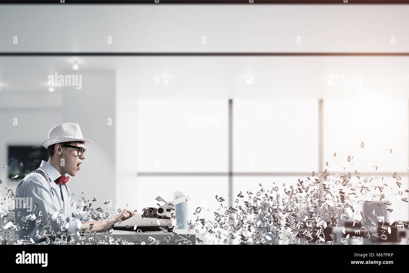 Creative inspiration of young writer Stock Photo - Alamy