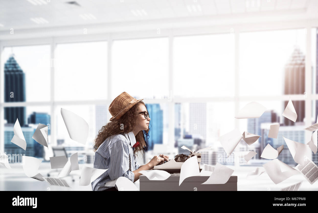 Creative inspiration of young female writer Stock Photo - Alamy