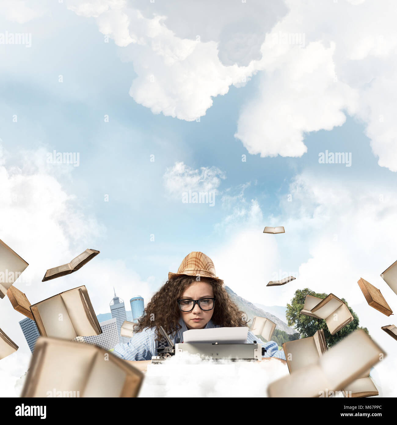 Creative inspiration of young female writer Stock Photo - Alamy
