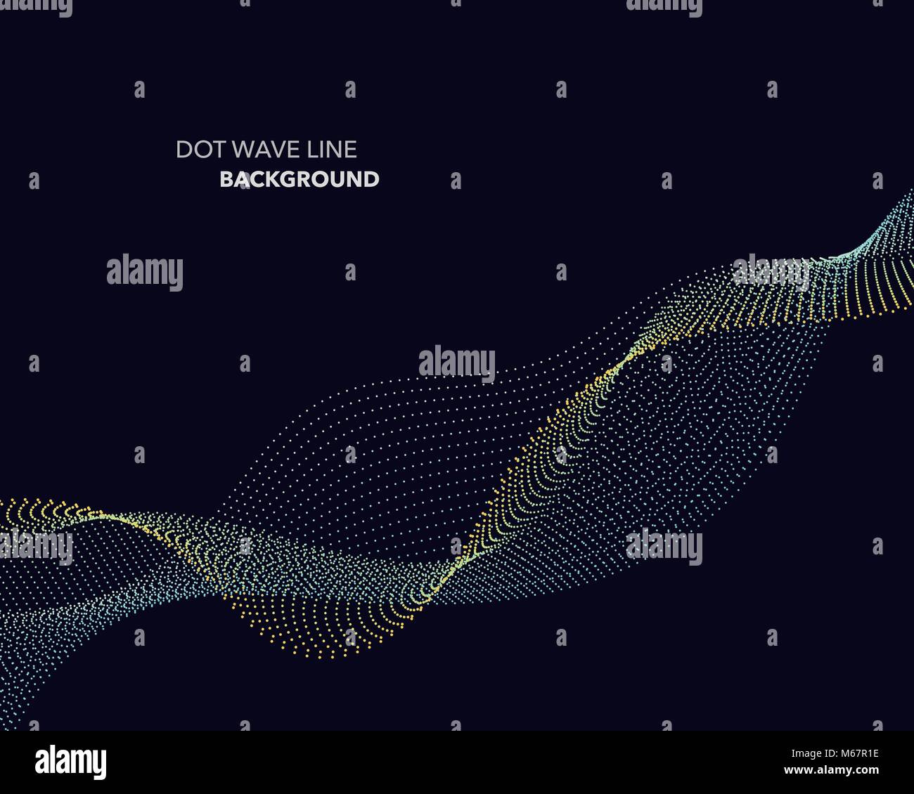 Elegant abstract vector dot wave line futuristic style background ...