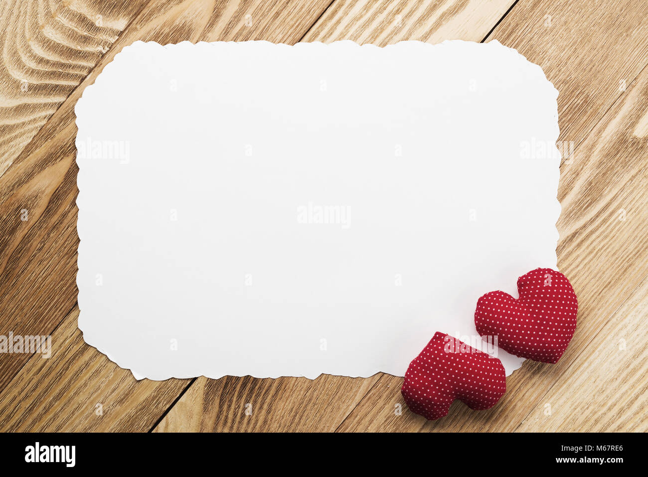 Blank paper for writing message Stock Photo - Alamy