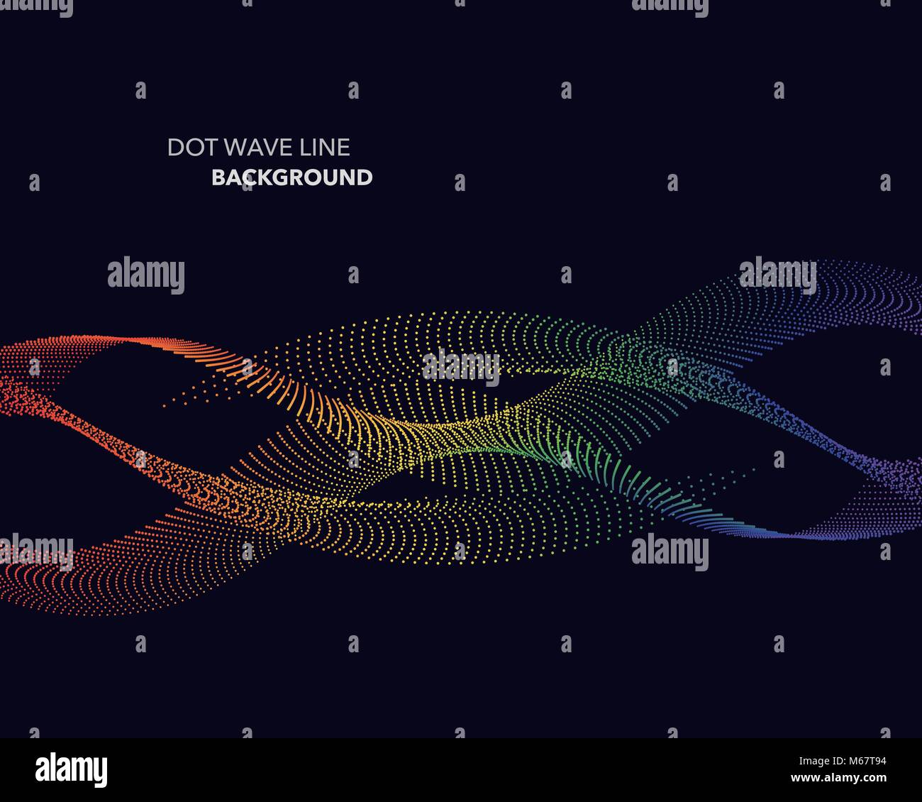 Elegant abstract vector spectrum rainbow gradient wave dot line futuristic style background ...